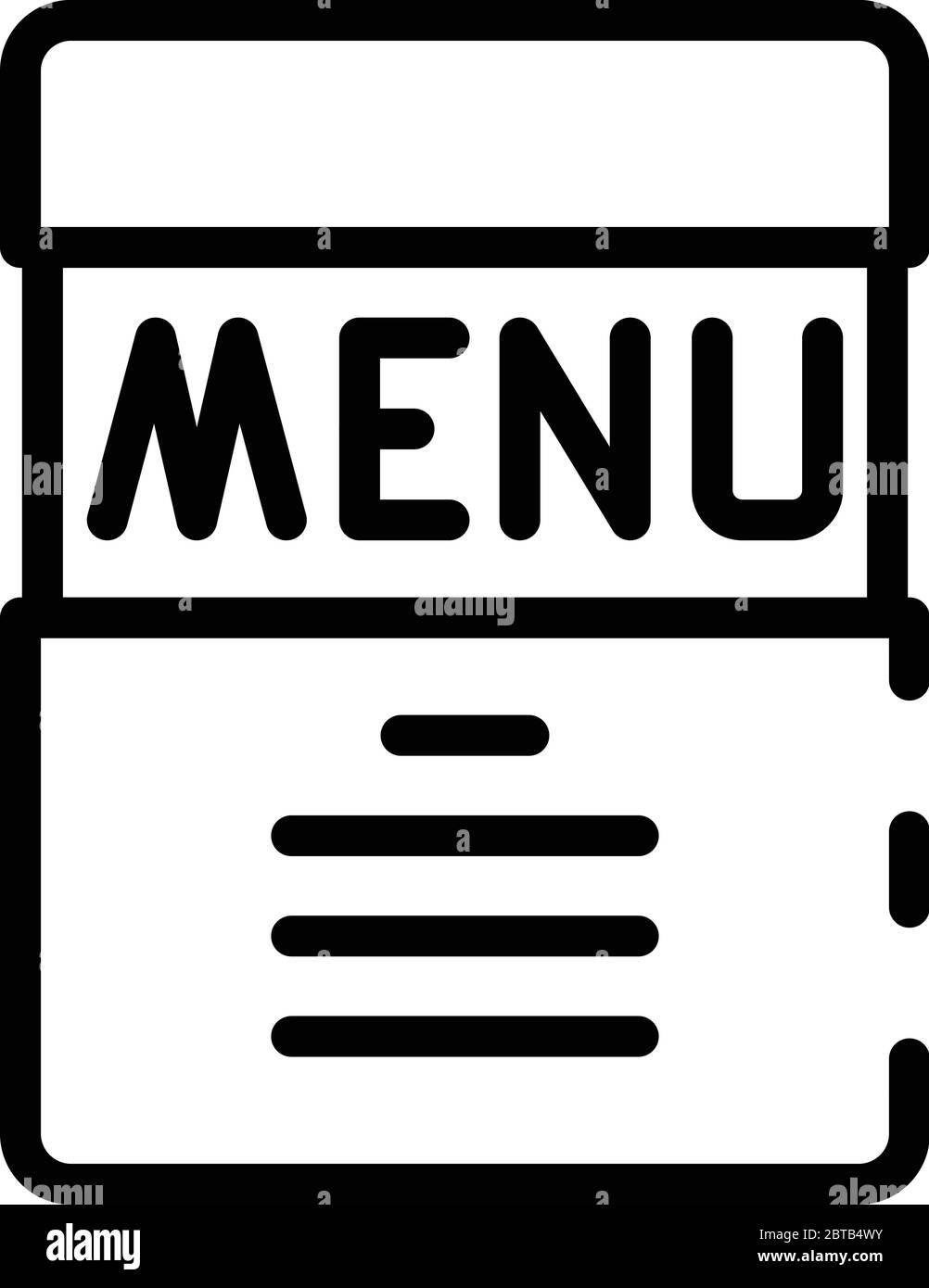 Menu list icon, outline style Stock Vector Image & Art - Alamy