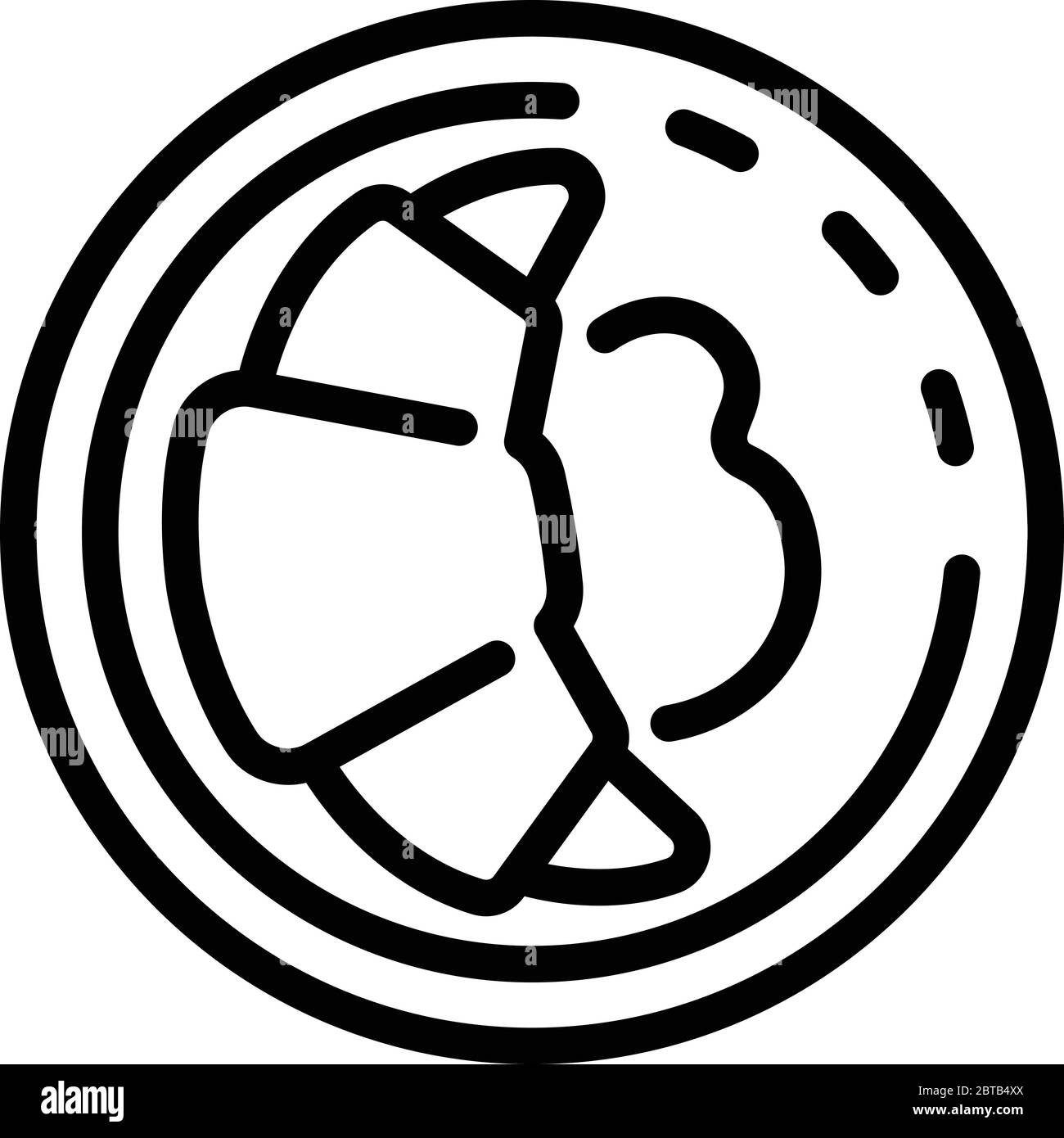 Flour plate icon outline Cut Out Stock Images & Pictures - Alamy