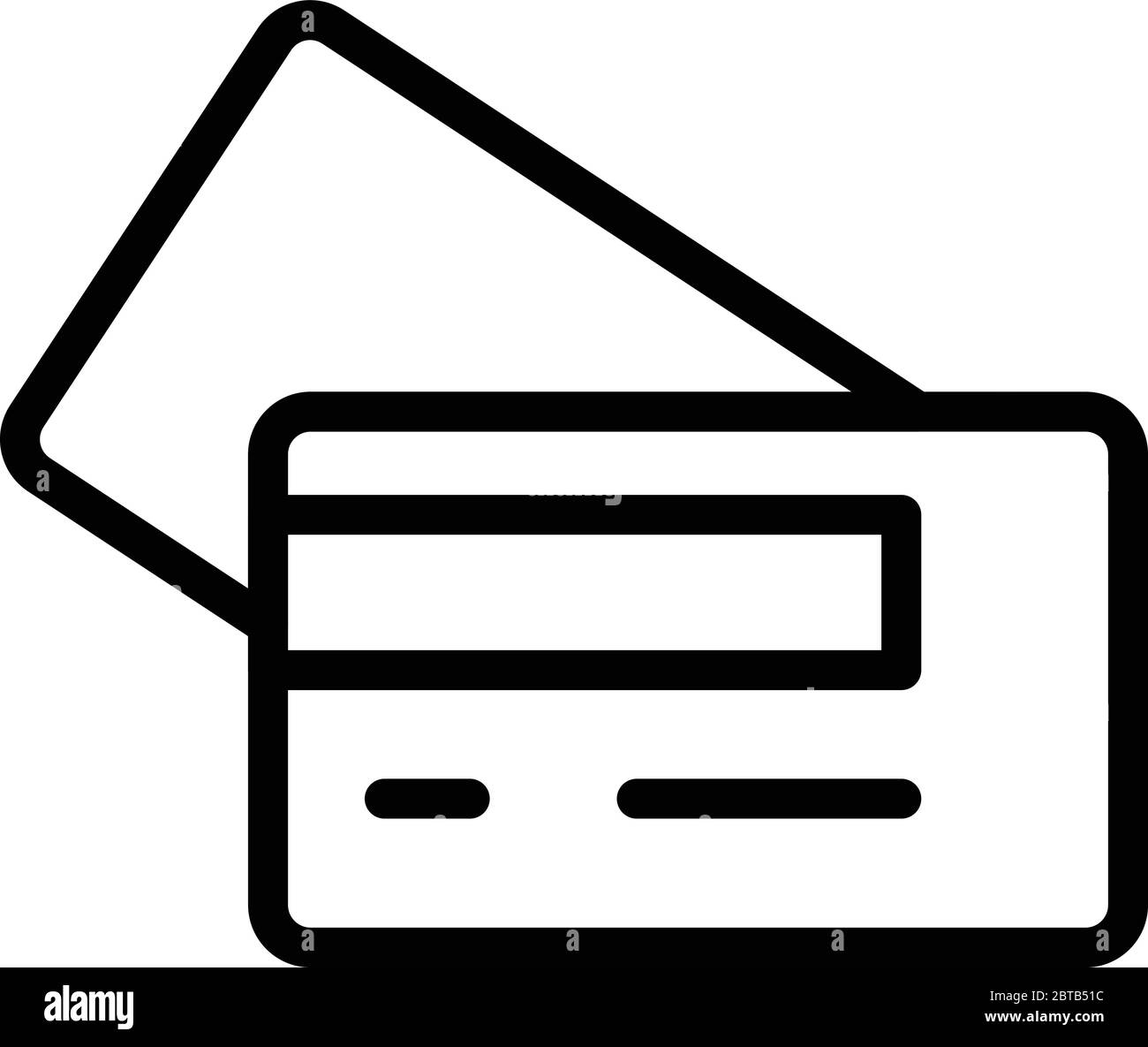 Two bank cards icon, outline style Stock Vector Image & Art - Alamy