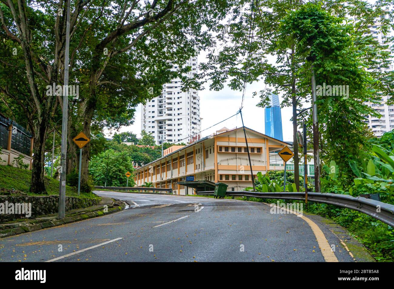 Streets of Kuala Lumpur. Modern Malaysia. Beautiful clean streets of a ...