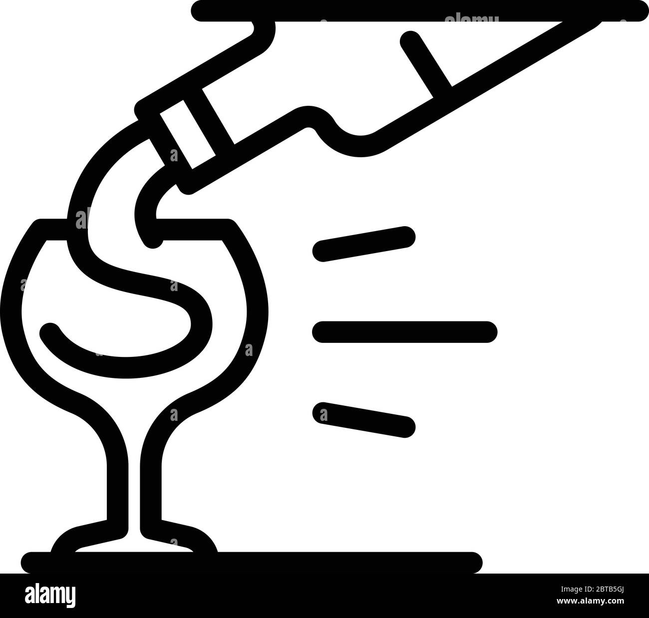 Pour into a glass icon, outline style Stock Vector Image & Art - Alamy