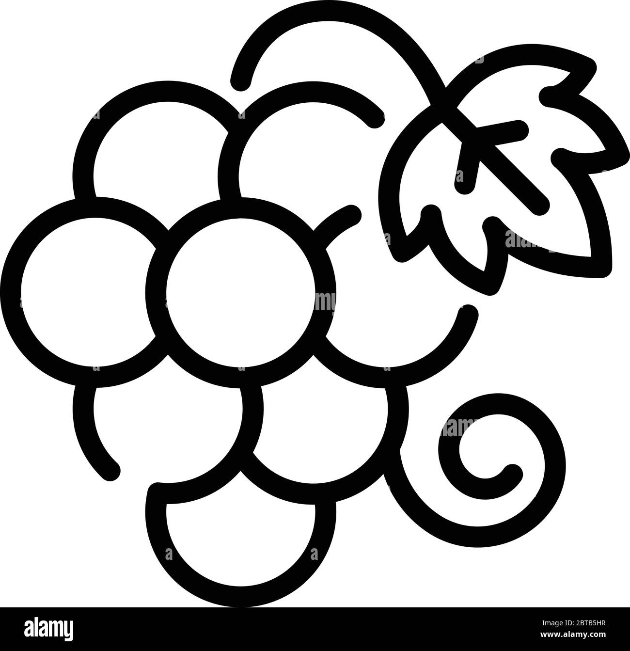Bunch of grapes icon, outline style Stock Vector Image & Art - Alamy