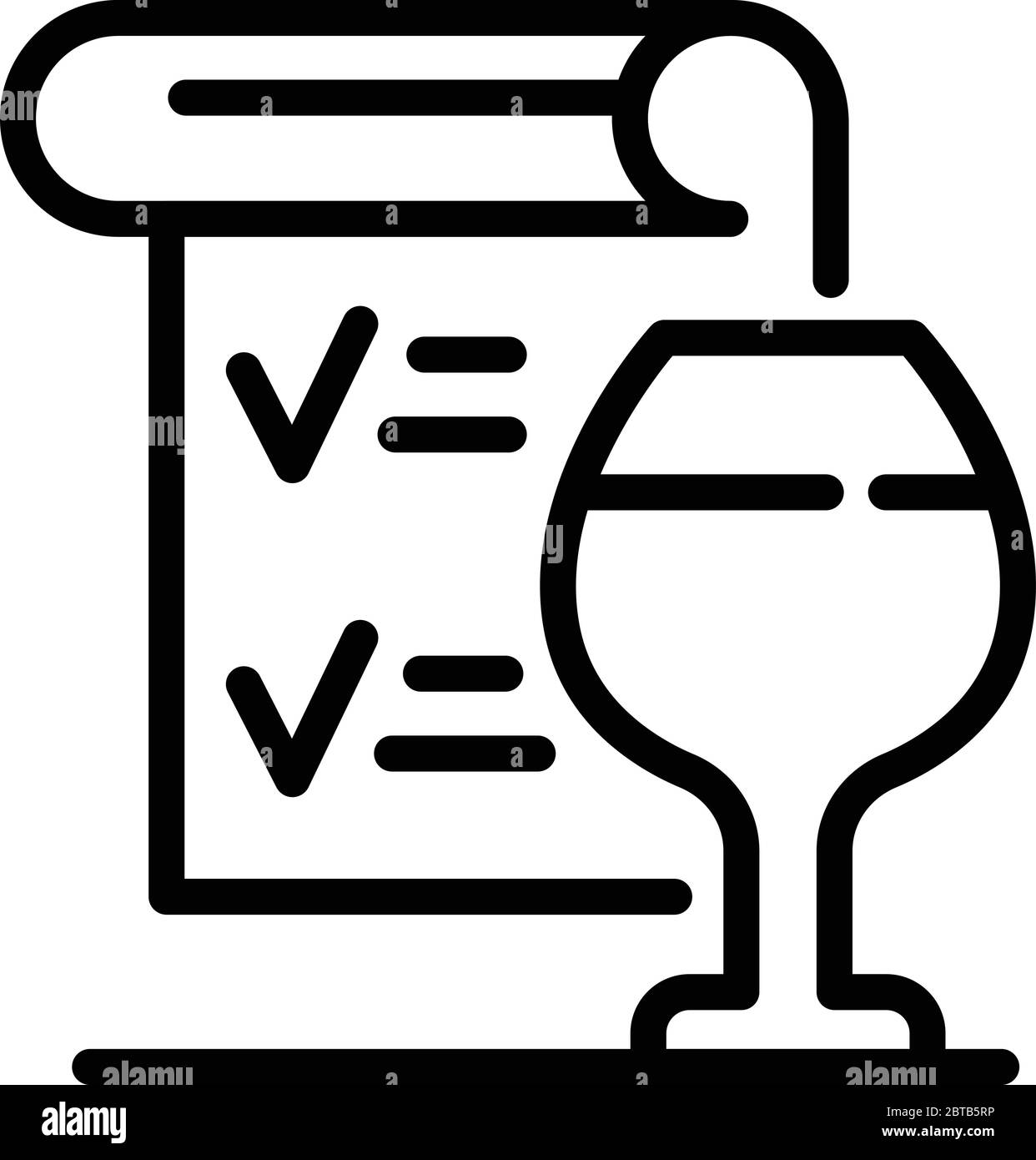 Wine menu icon, outline style Stock Vector Image & Art - Alamy