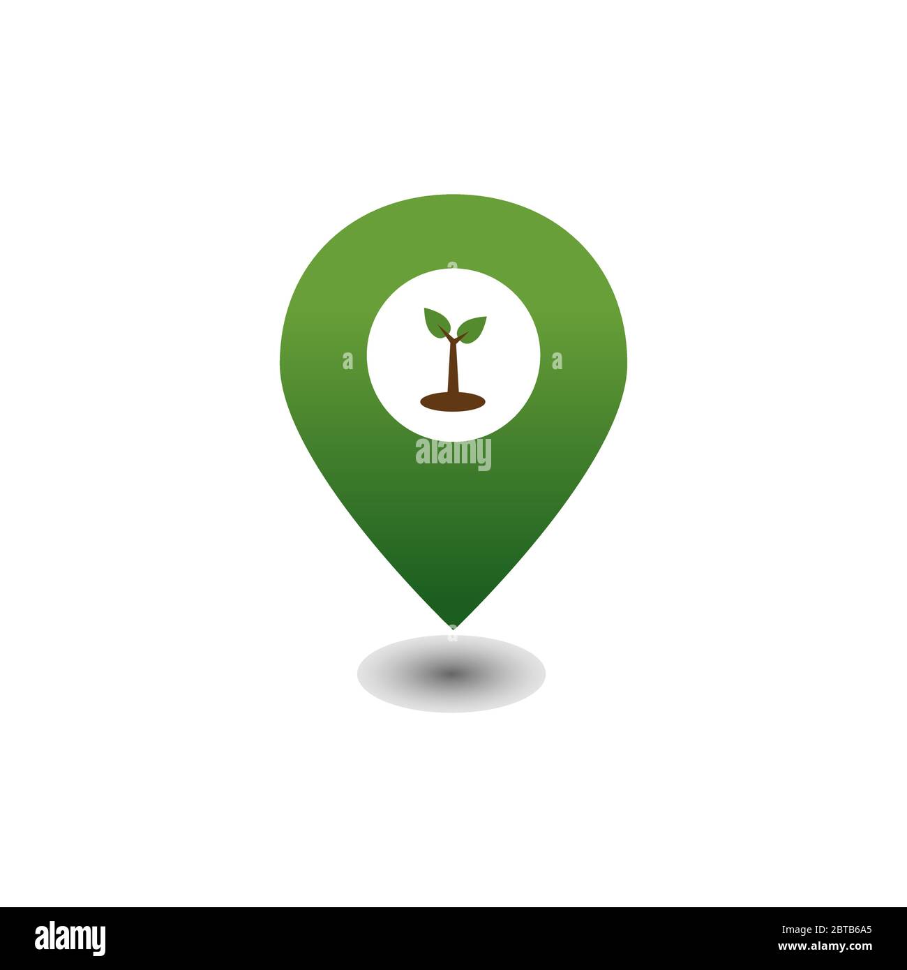 map pointer plant vector design template illustration Stock Vector ...