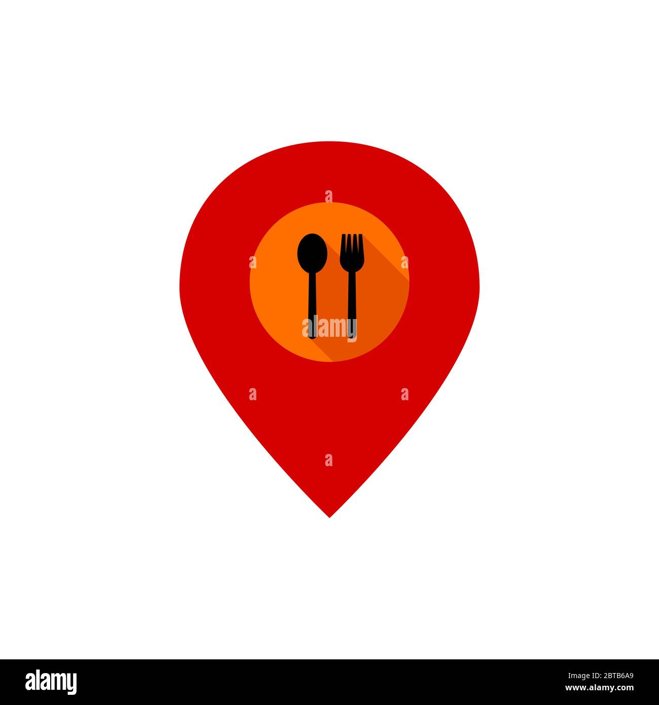 map pointer food vector design template illustration Stock Vector Image ...