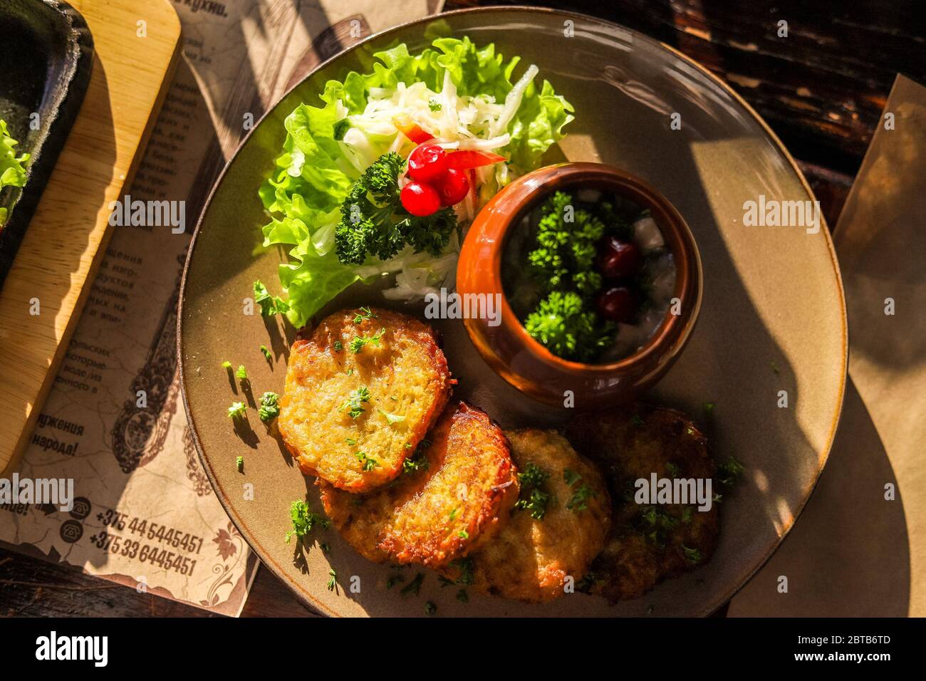 Belarusian traditional eat food draniki Stock Photo - Alamy
