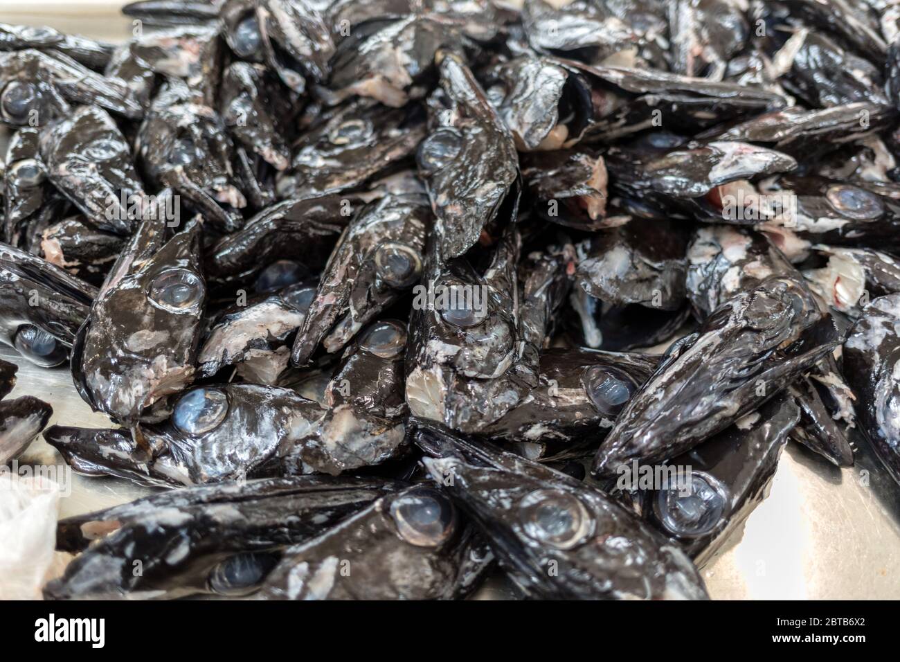 Fish on market, black scabbard (espada) in fish market Stock Photo - Alamy