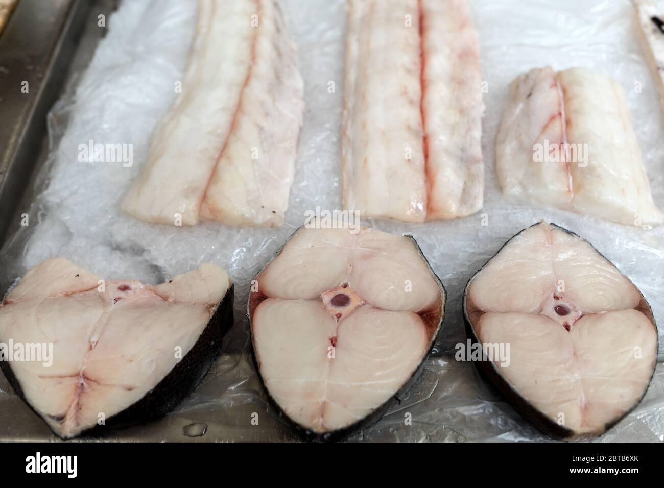 Fish on market, black scabbard (espada) in fish market Stock Photo - Alamy
