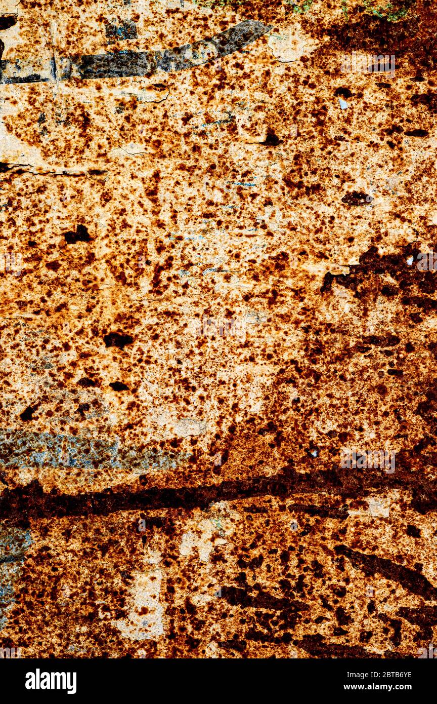 Grunge rusted metal texture. Rusty corrosion and oxidized background ...