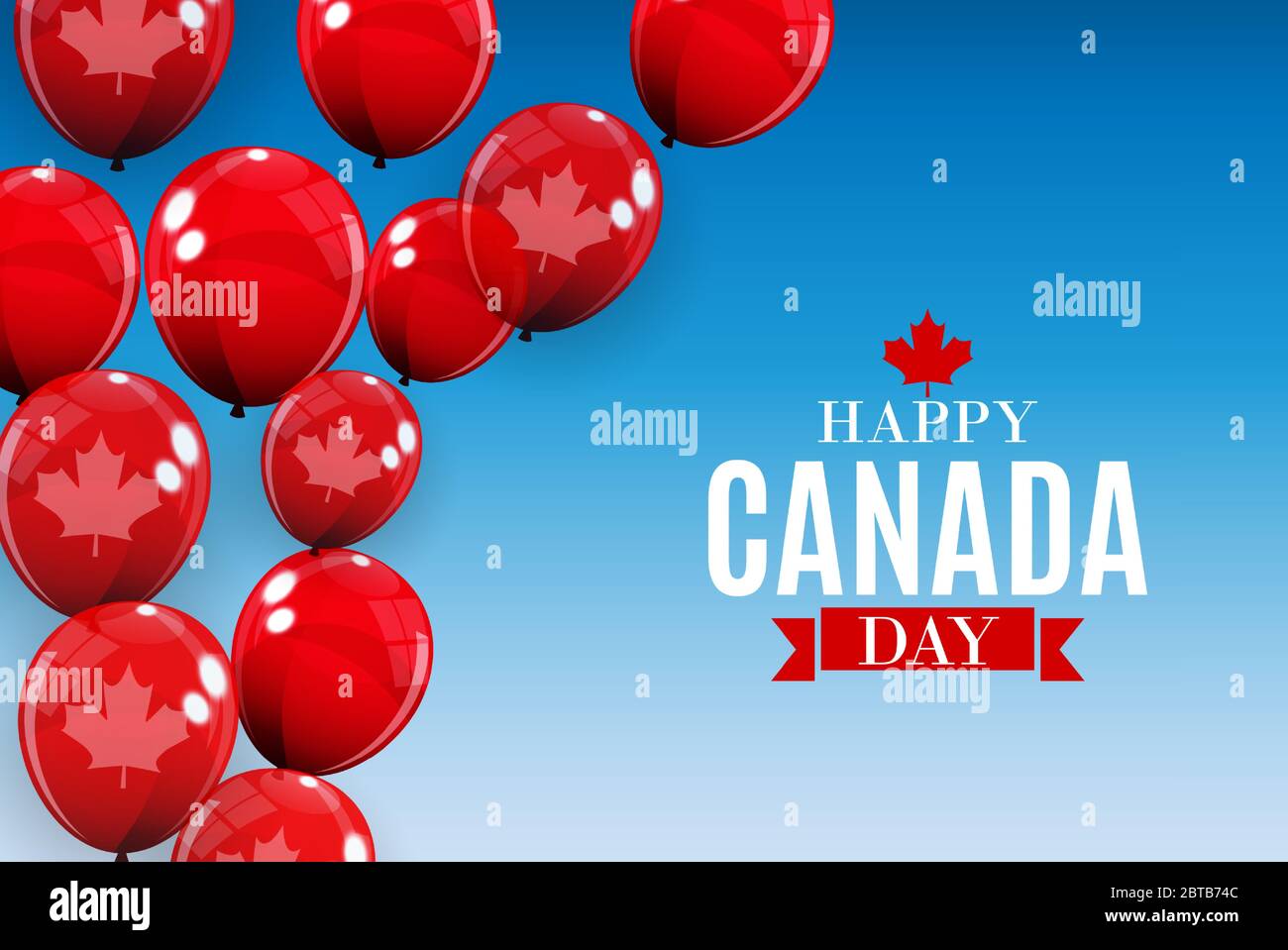 Happy Canada Day Background greeting card. Vector Illustration Stock ...