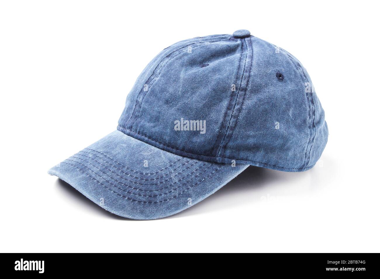 Blue denim baseball cap isolated on white background Stock Photo - Alamy