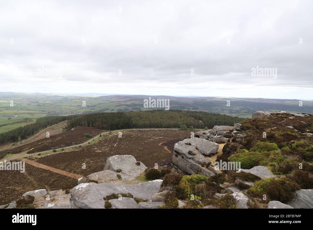 Northumberland simonside heather rothbury hi-res stock photography and ...