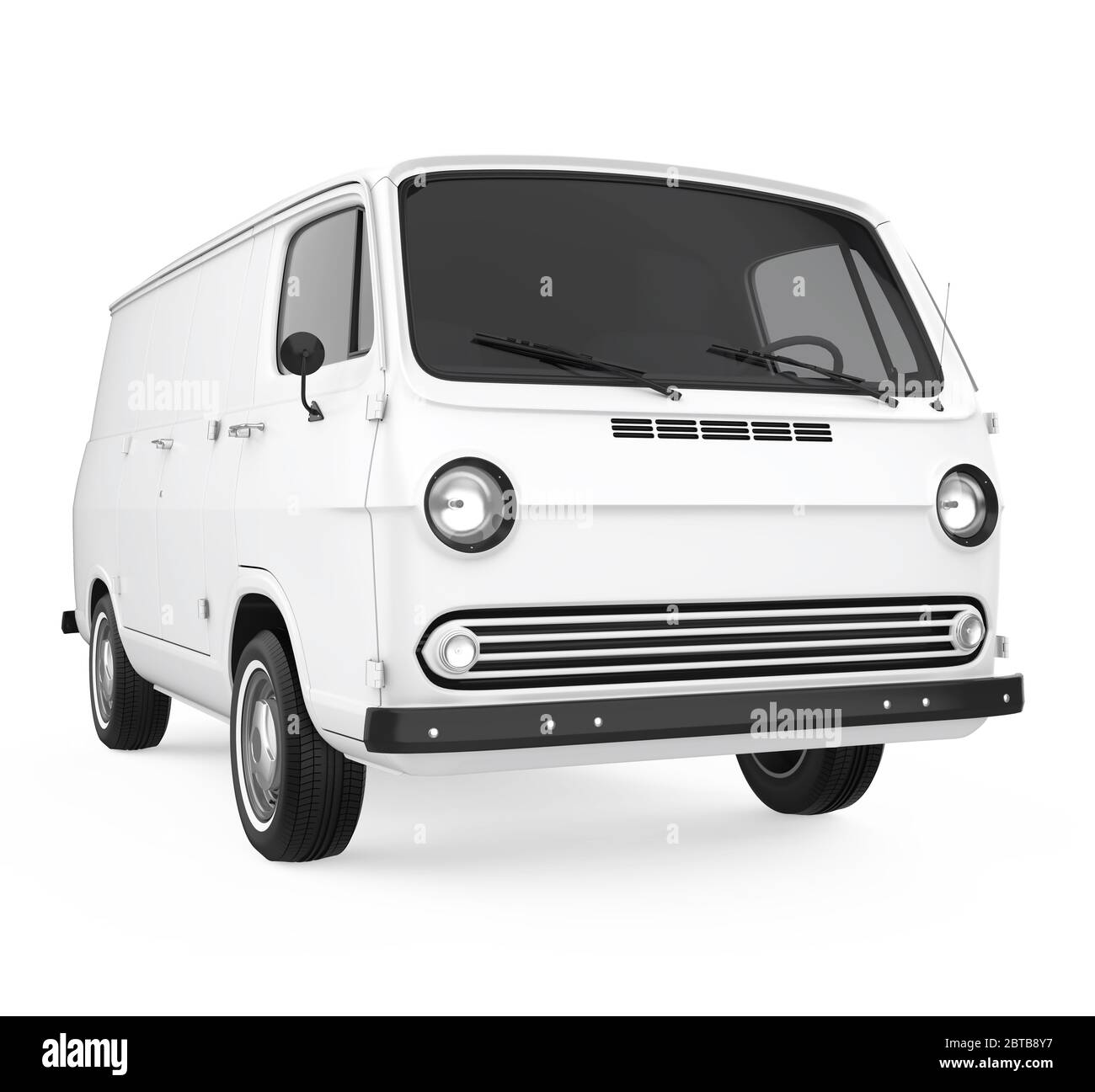 Old Van Isolated Stock Photo - Alamy