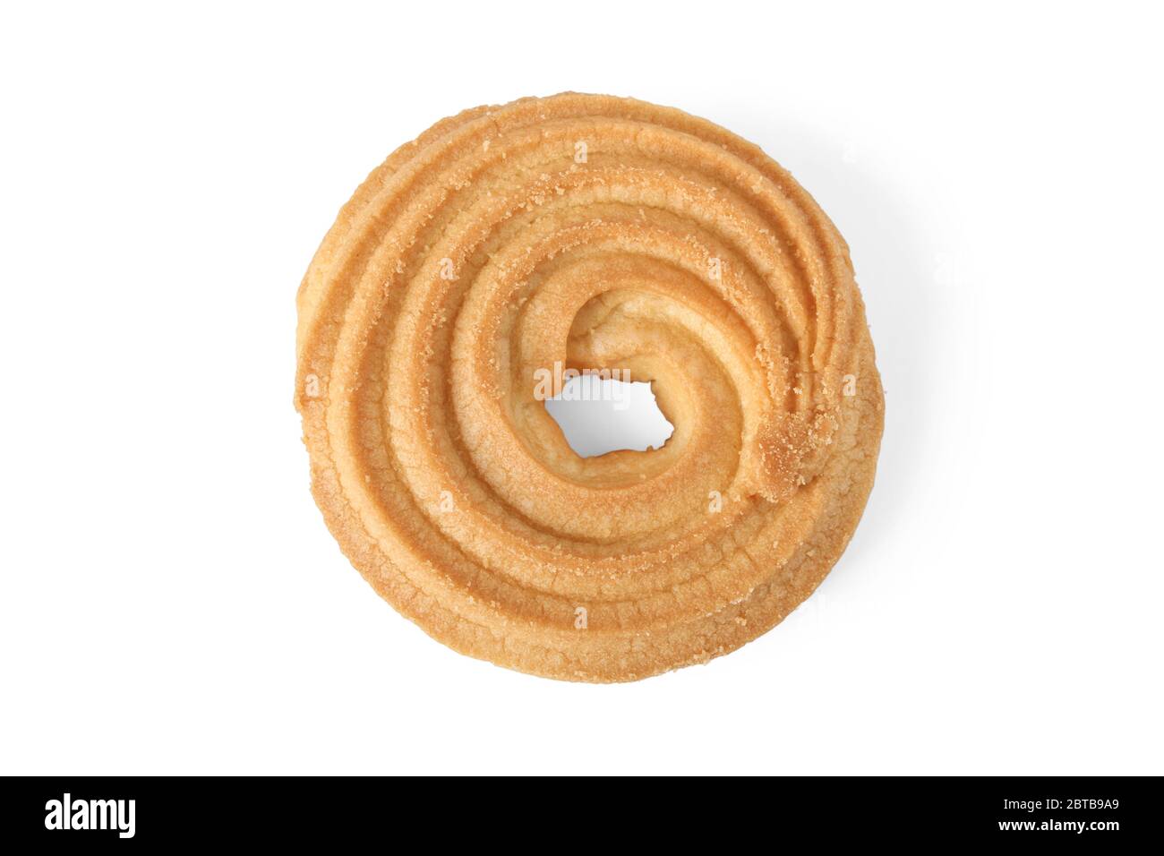 Round shortbread biscuit isolated on a white background Stock Photo - Alamy