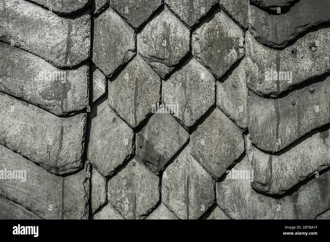 Detail of a historic slate tile wall Stock Photo - Alamy
