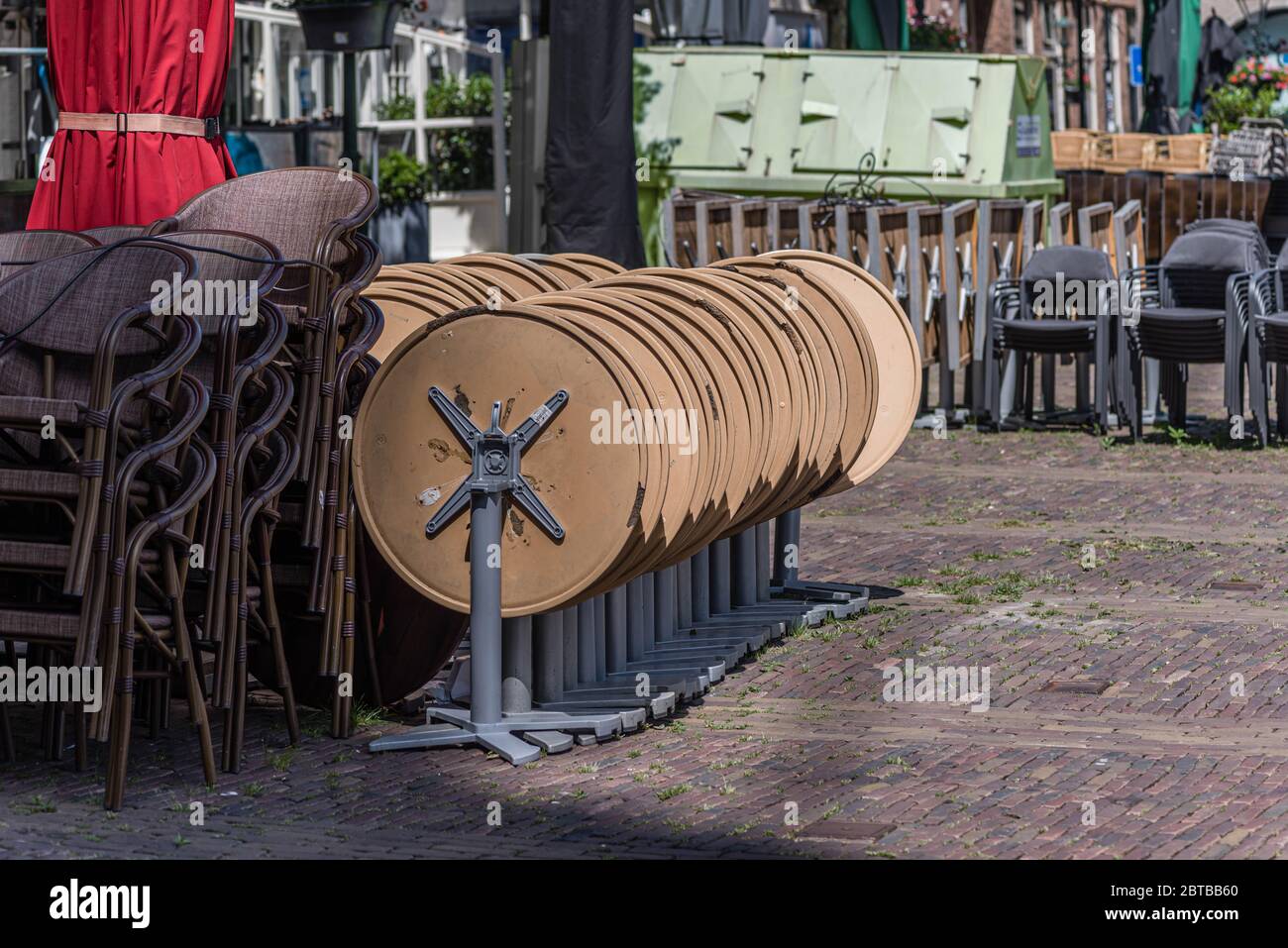 Pile of tables hi-res stock photography and images - Alamy