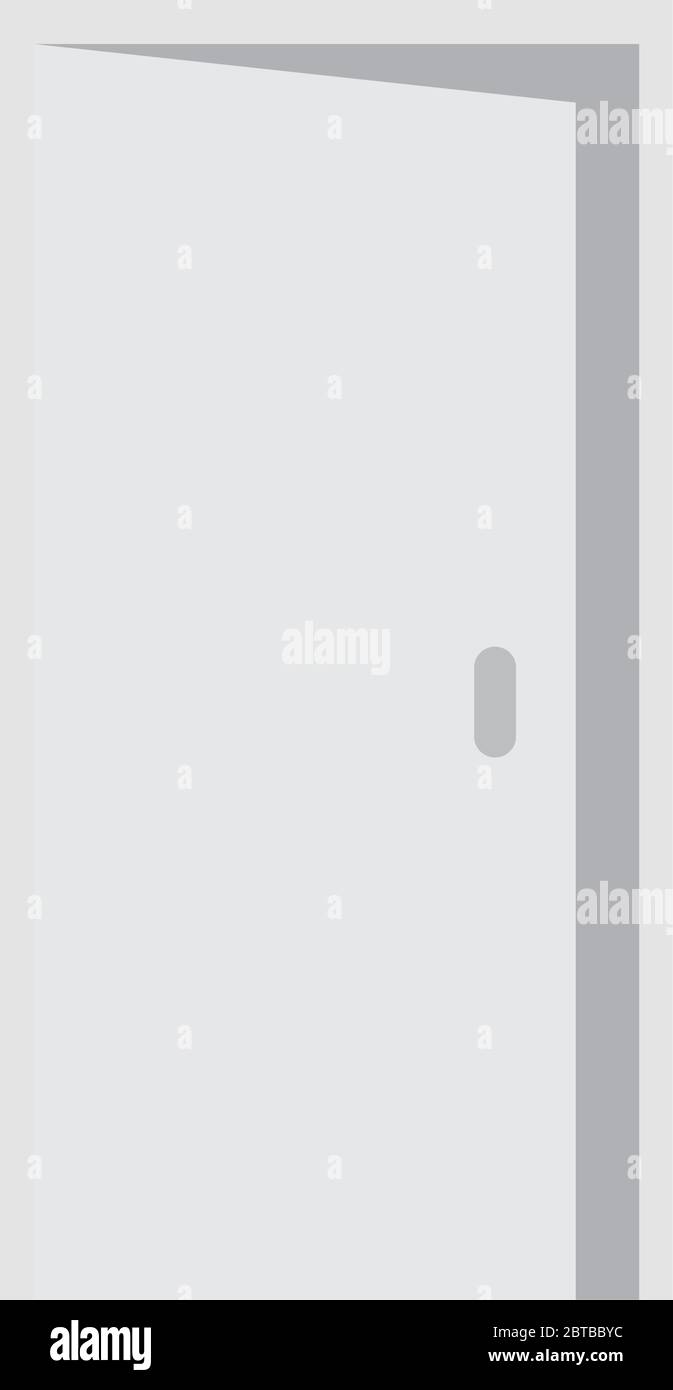 door icon, on white background, open door symbol Stock Vector Image ...