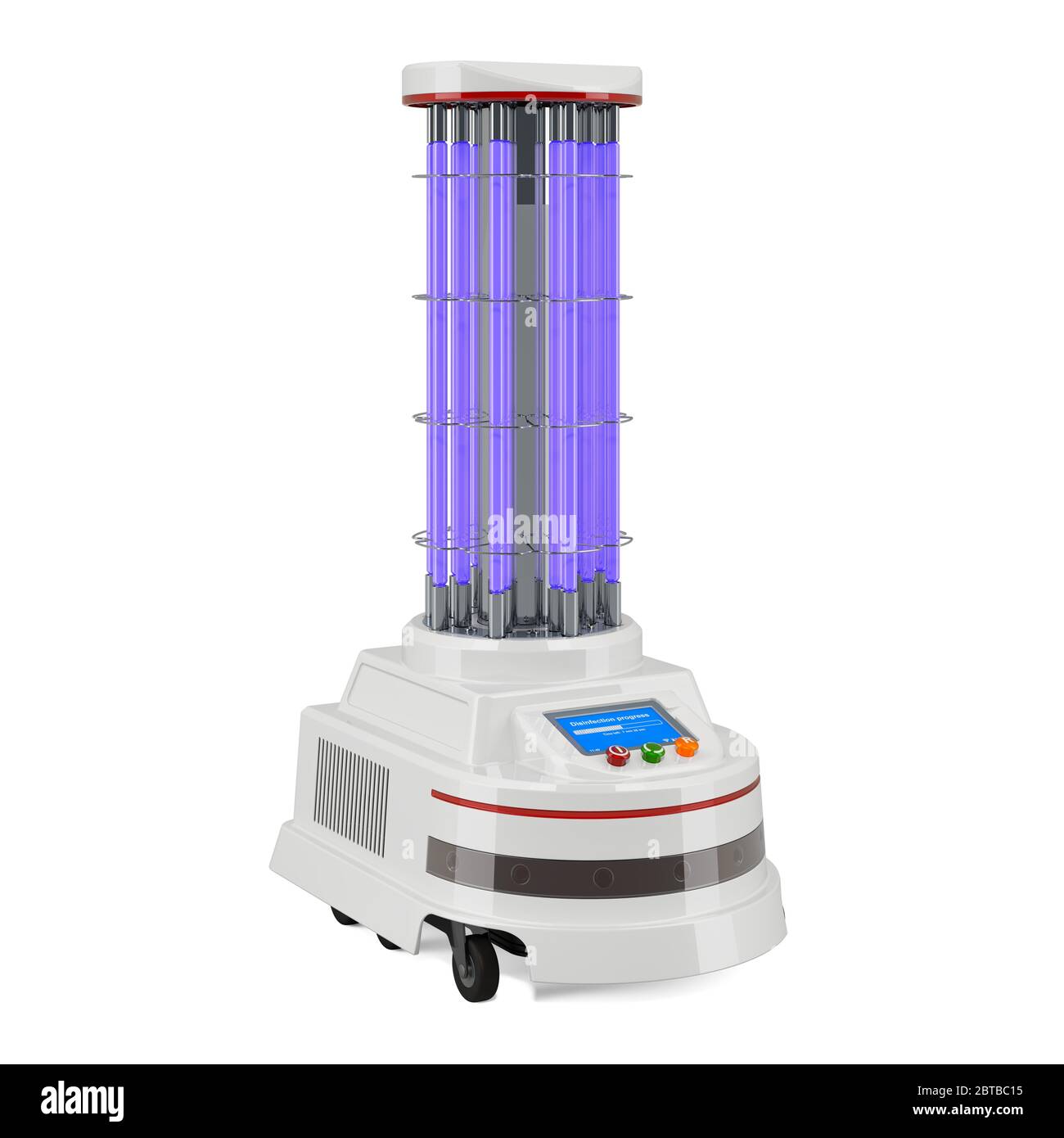 UV-Disinfection Robot, 3D rendering isolated on white background Stock ...
