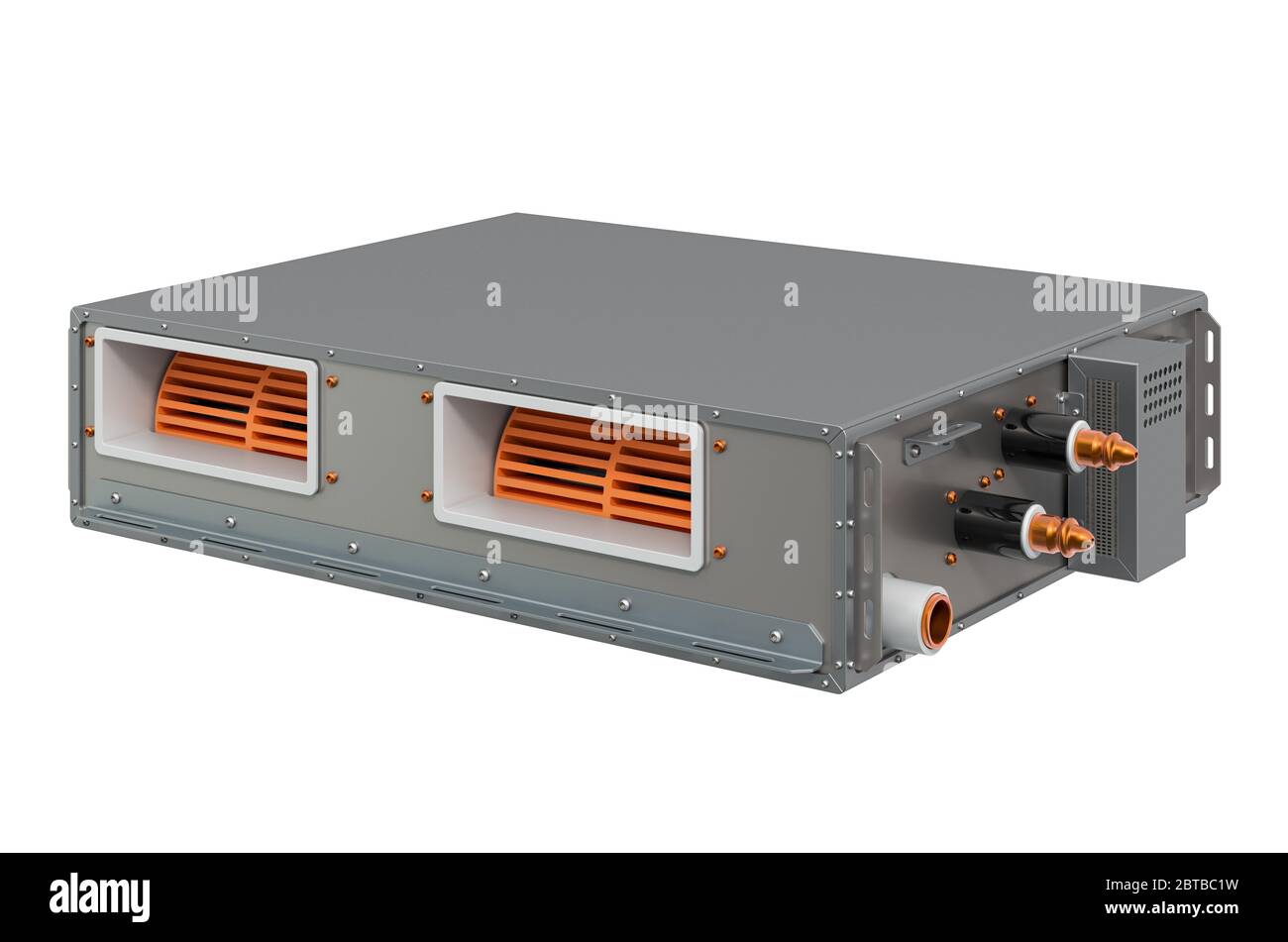 Slim Duct Ceiling Unit, Indoor Unit of Air Conditioner, 3D rendering ...