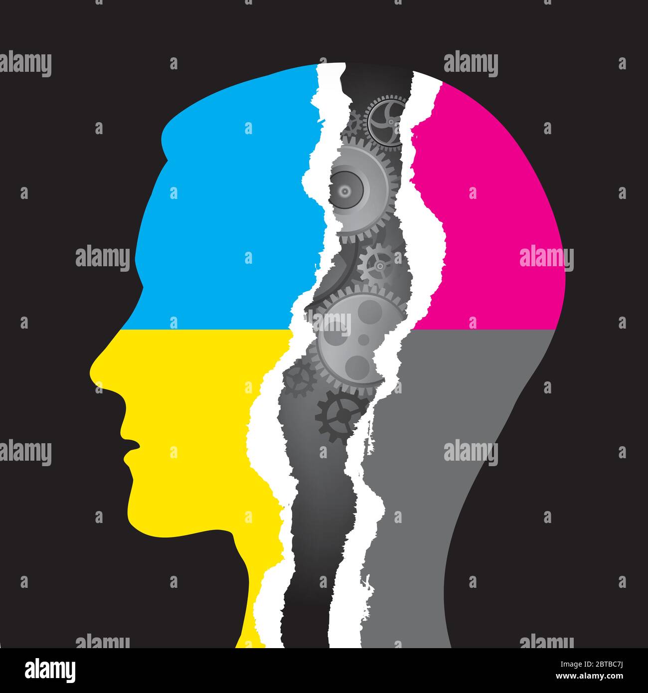 Human head color Stock Vector Images - Alamy