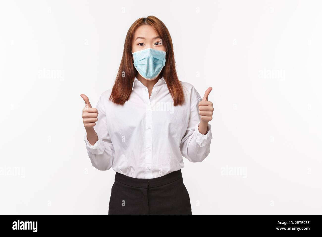 Good job, nice work team. Cheerful enthusiastic female entrepreneur ...