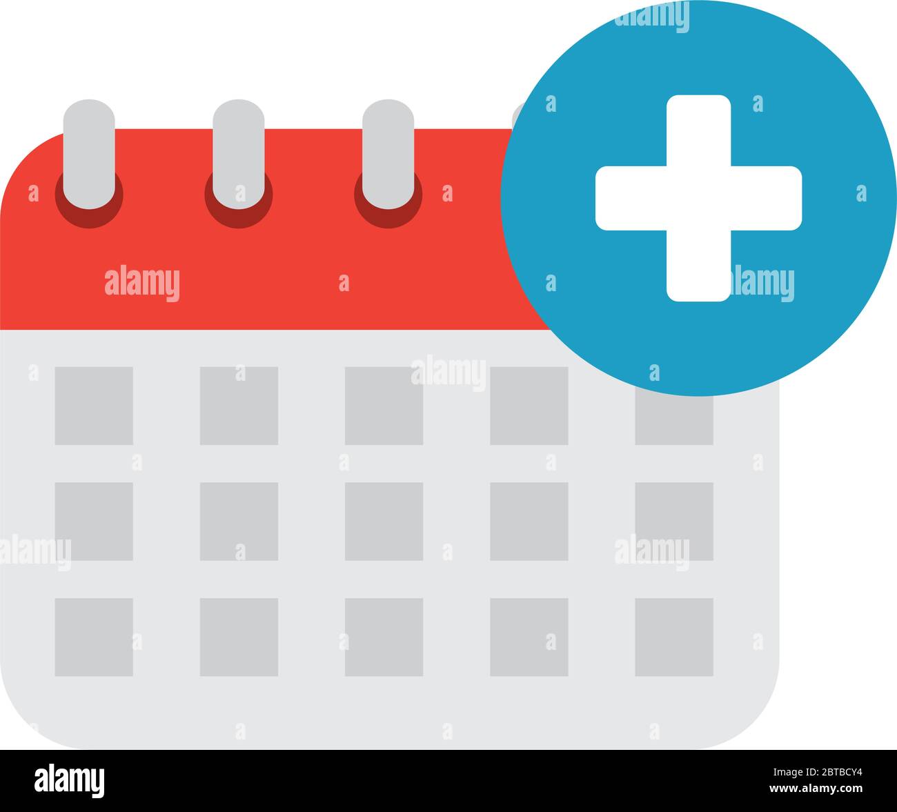 calendar with cross symbol on white background Stock Vector Image & Art ...