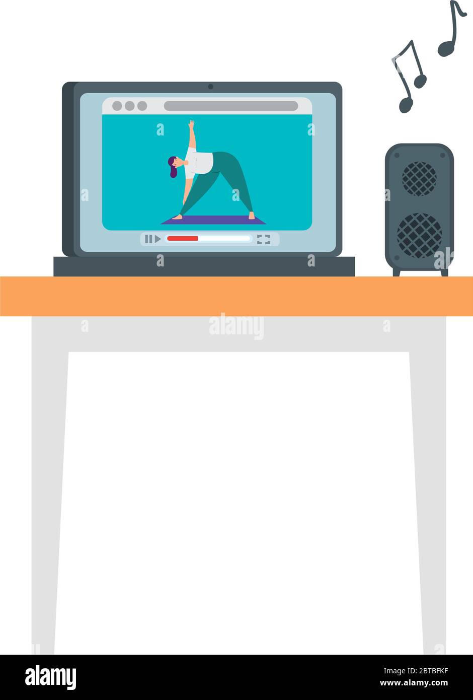 woman stretching movements to flex stiff muscles and refresh the mind ...