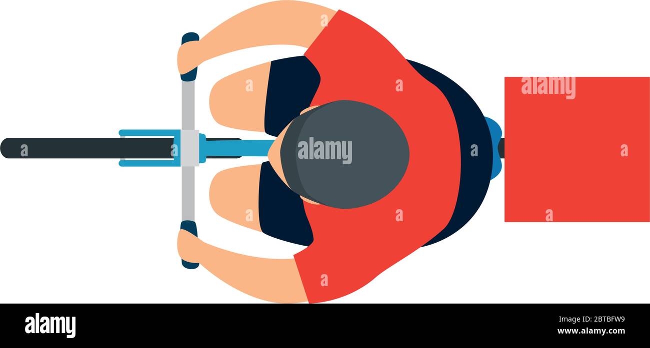 Young courier in safety Cut Out Stock Images & Pictures - Alamy