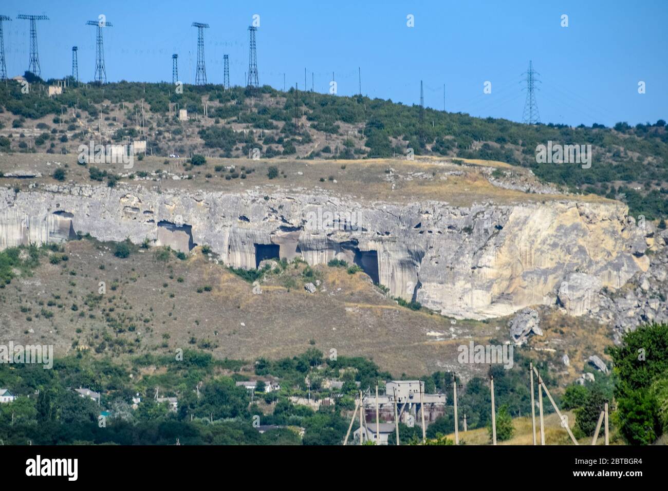 Ancient quarries in the rocks. Evidence of an ancient highly developed ...