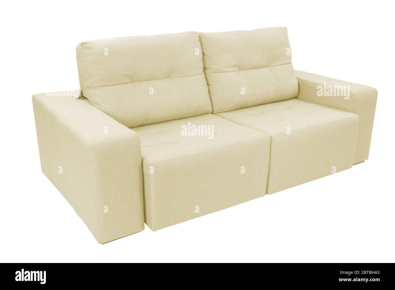 Studio shot of a beautiful modern sofa isolated on white background ...