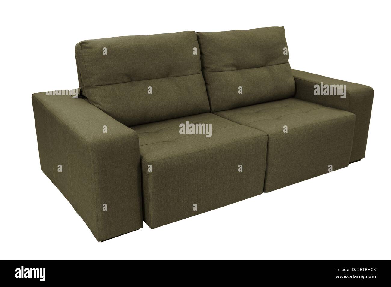 Studio shot of a beautiful modern sofa isolated on white background ...