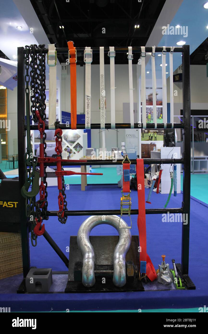 Scene at 'Breakbulk Middle East 2020' trade show for project cargo ...