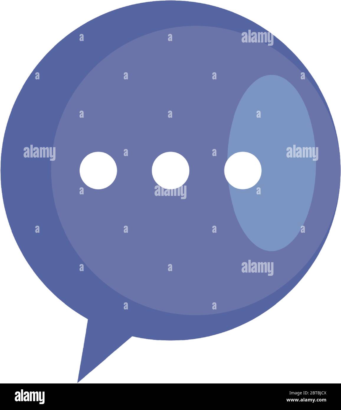 chat message in speech bubble, on white background in circle shape ...