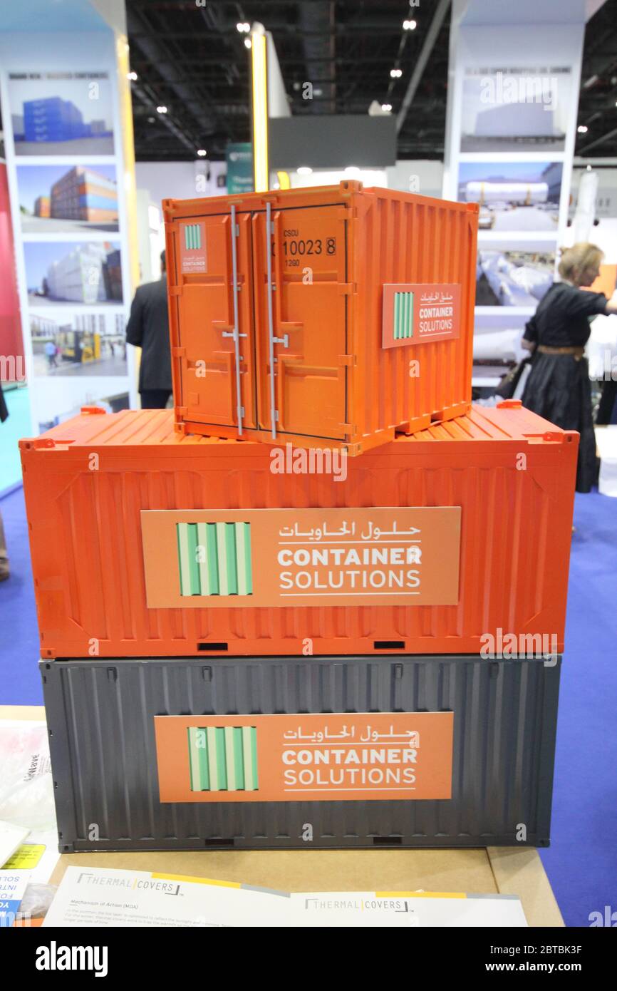 Scene at 'Breakbulk Middle East 2020' trade show for project cargo ...