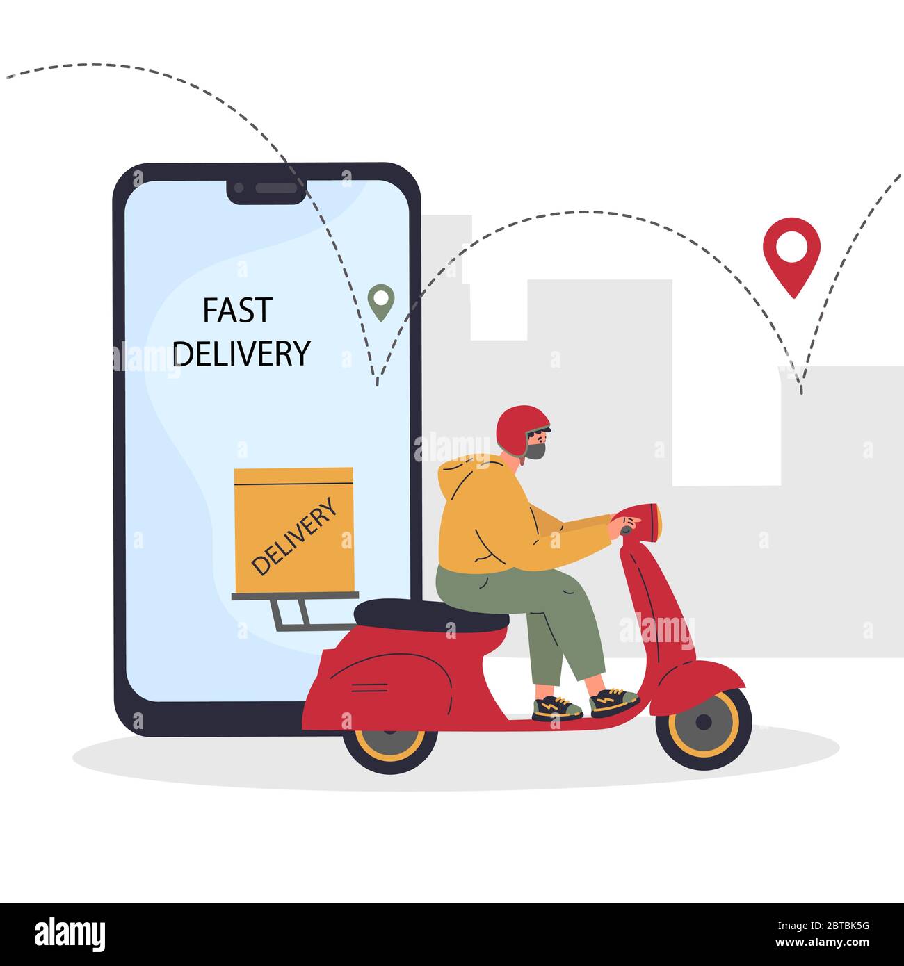 Deliver order Stock Vector Images - Alamy