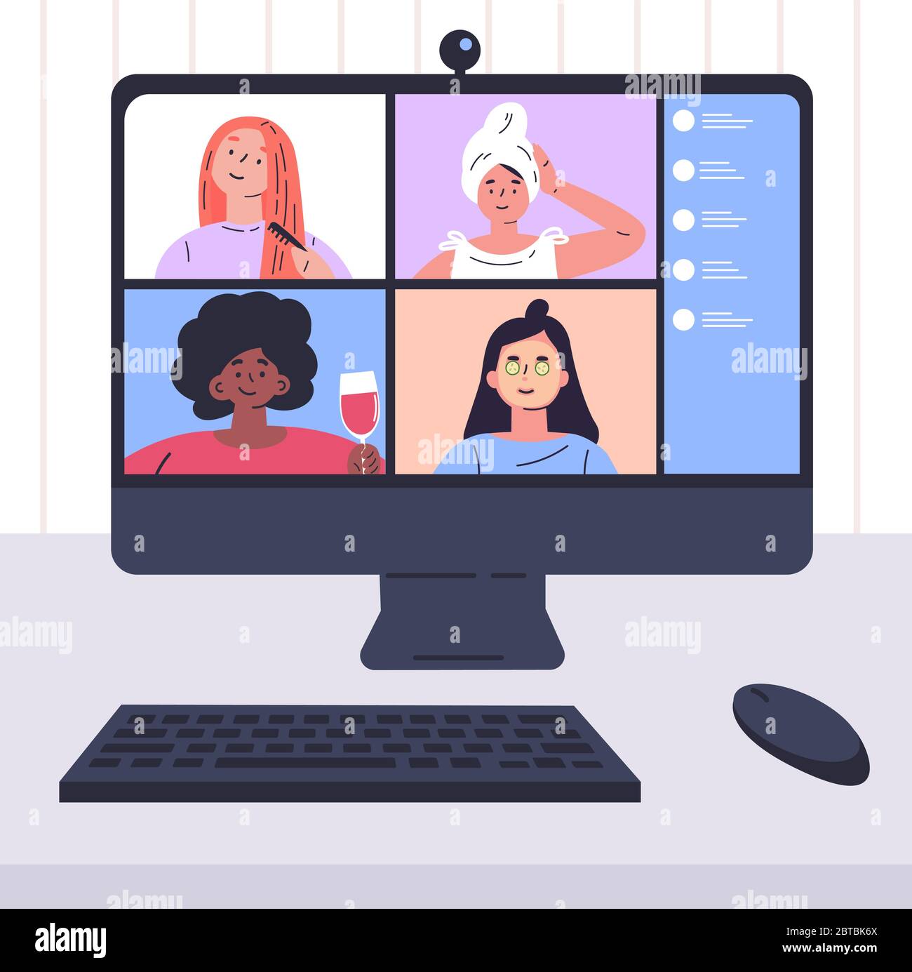 Videoconference Stock Vector Images - Alamy