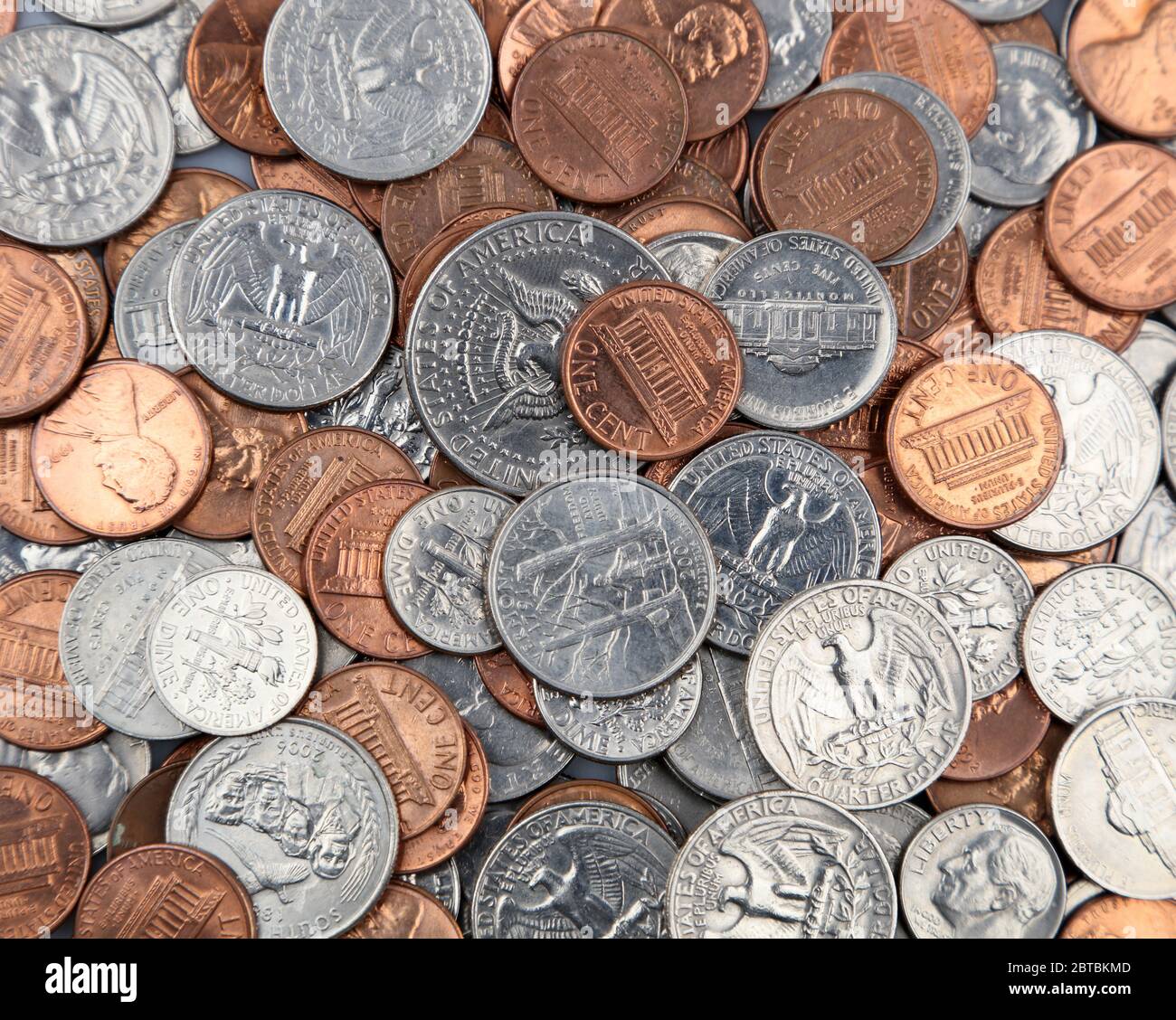 Assorted us coins hi-res stock photography and images - Alamy
