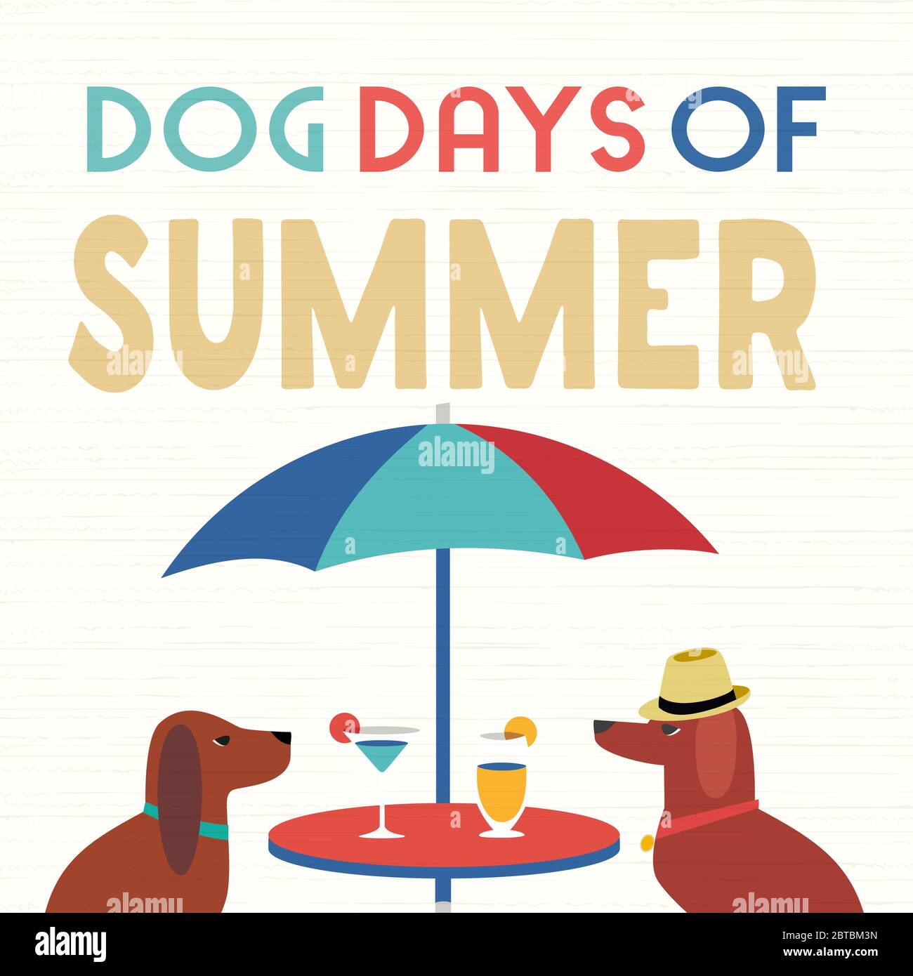Dog days of summer comic cartoon vector poster Stock Vector Image & Art ...