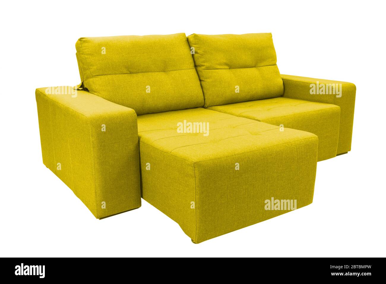 Studio shot of a beautiful modern sofa isolated on white background ...