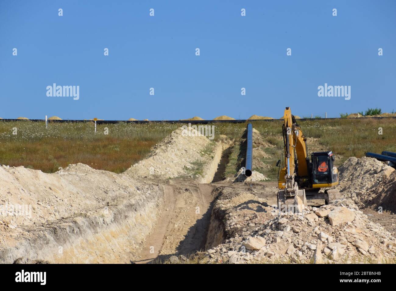Construction Of The Pipeline A Underground Gas Pipeline Pipeline