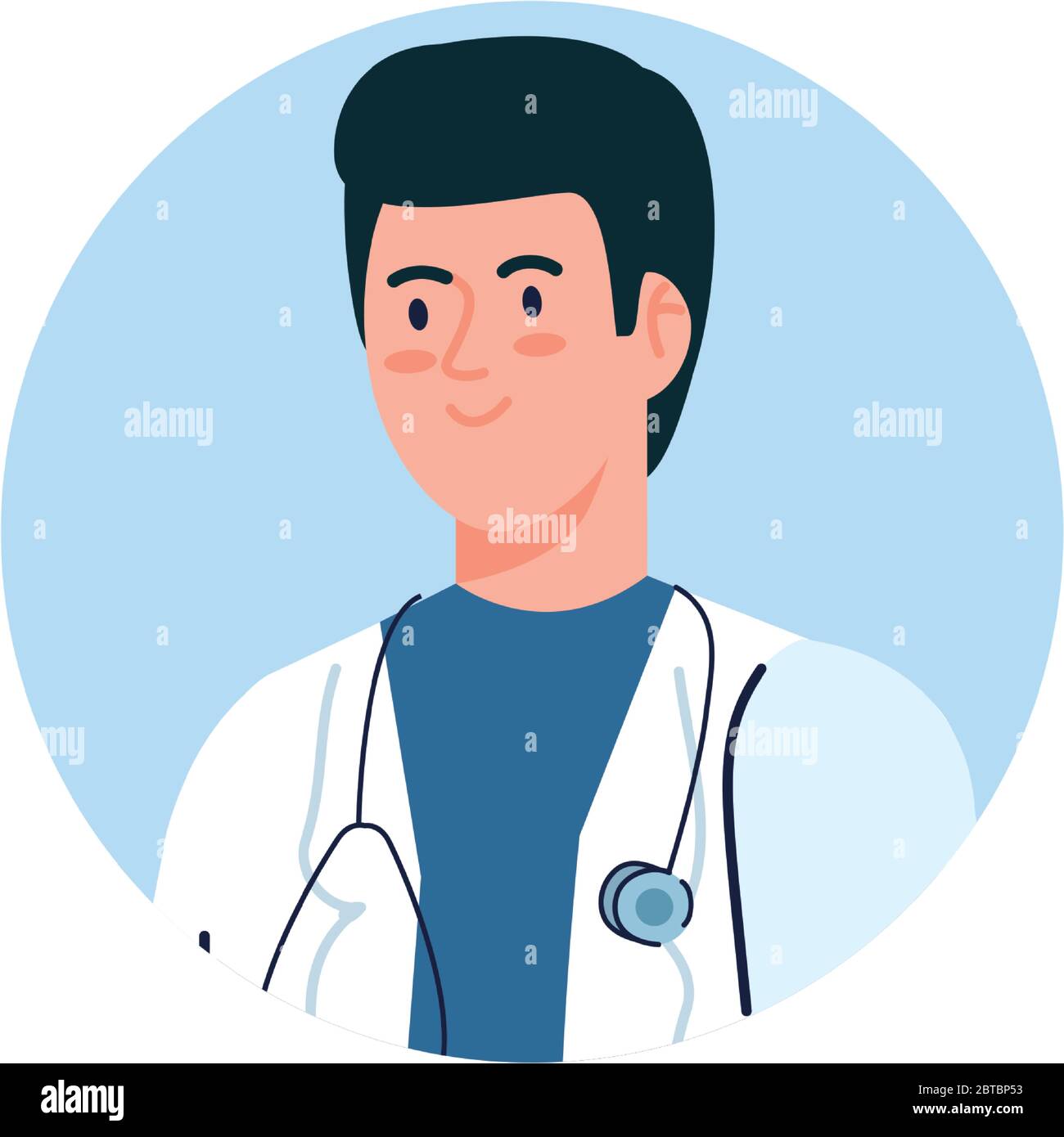masculine doctor on white background Stock Vector Image & Art - Alamy