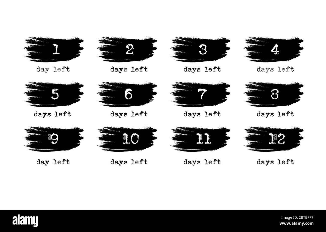 Eight days to paint Stock Vector Images - Alamy