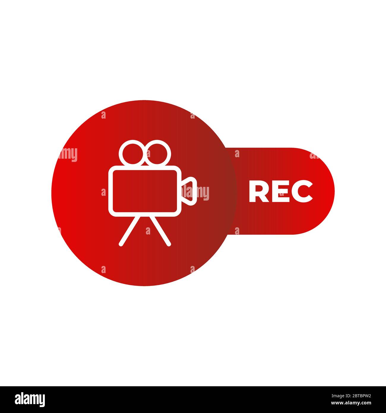 live isolated logo of the on air recording or breaking news Stock ...