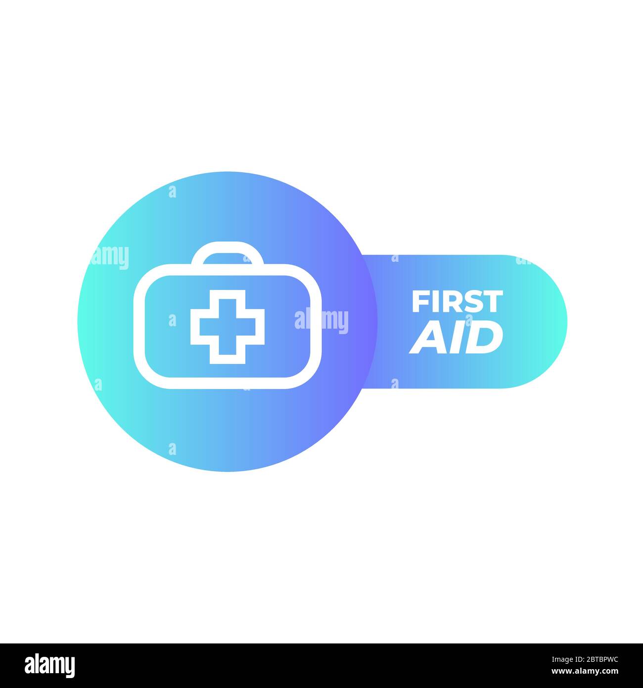 First aid Icon in trendy flat style isolated on white background ...