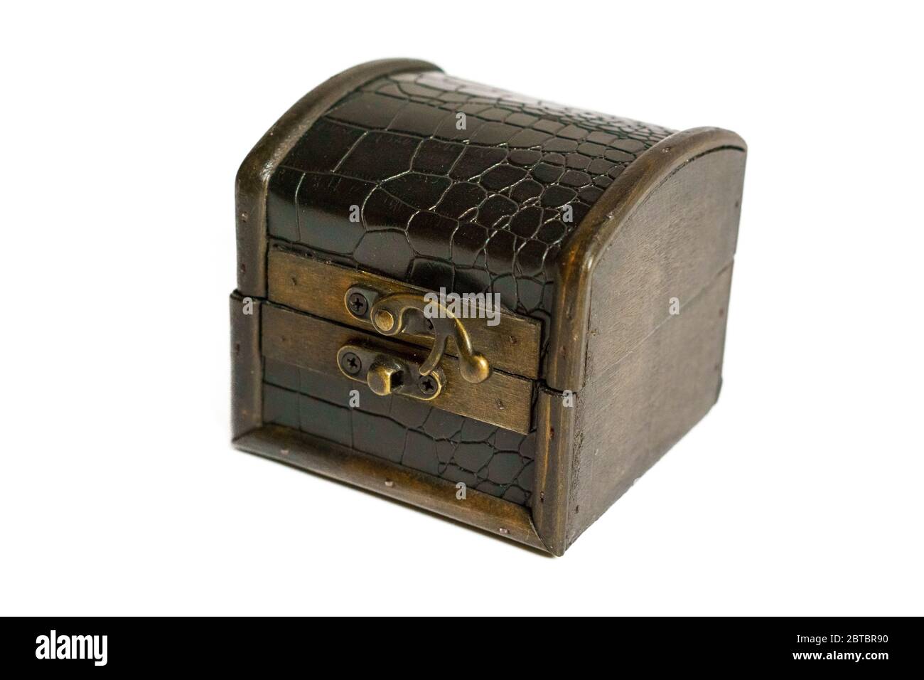 Pirate treasure chest isolated against white background in different ...