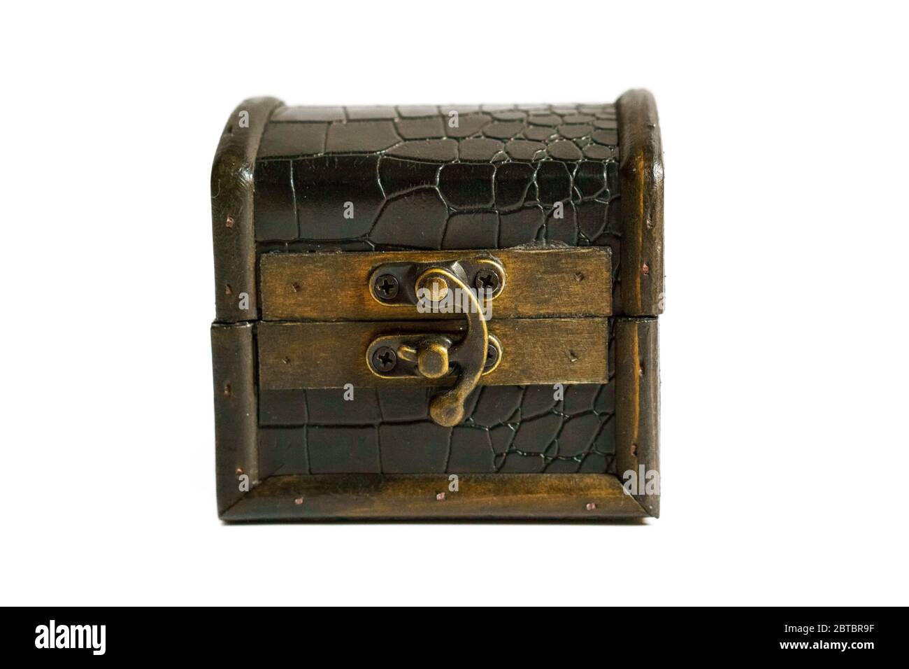 Pirate treasure chest isolated against white background in different ...