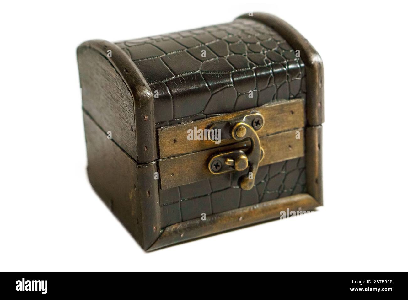 Pirate treasure chest isolated against white background in different ...