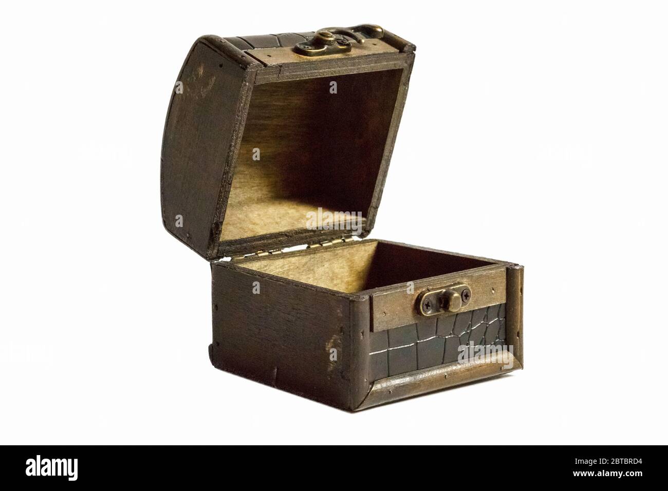 Pirate treasure chest isolated against white background in different ...