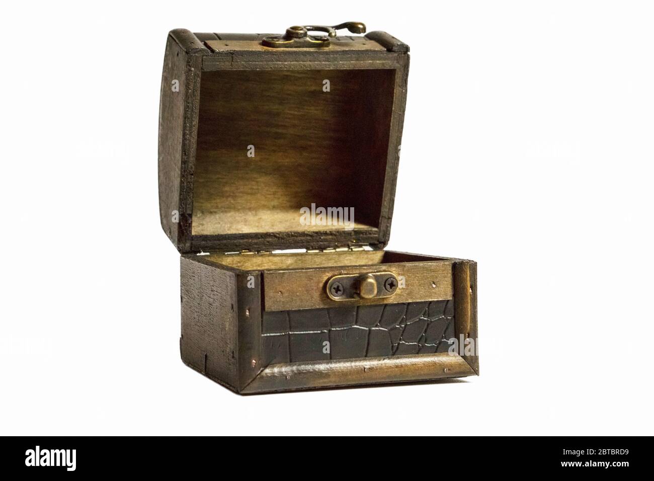 Pirate treasure chest isolated against white background in different ...