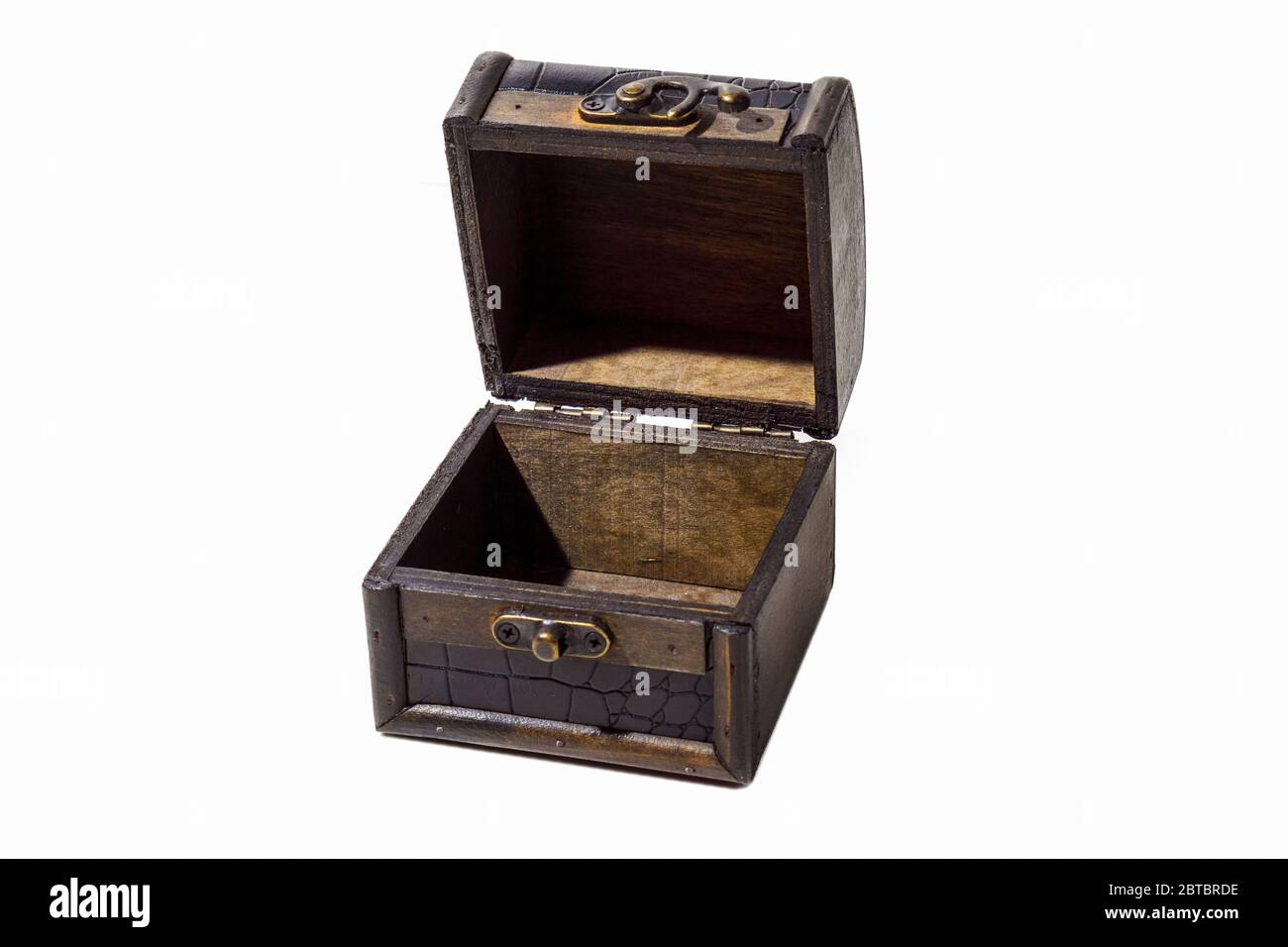 Pirate treasure chest isolated against white background in different ...